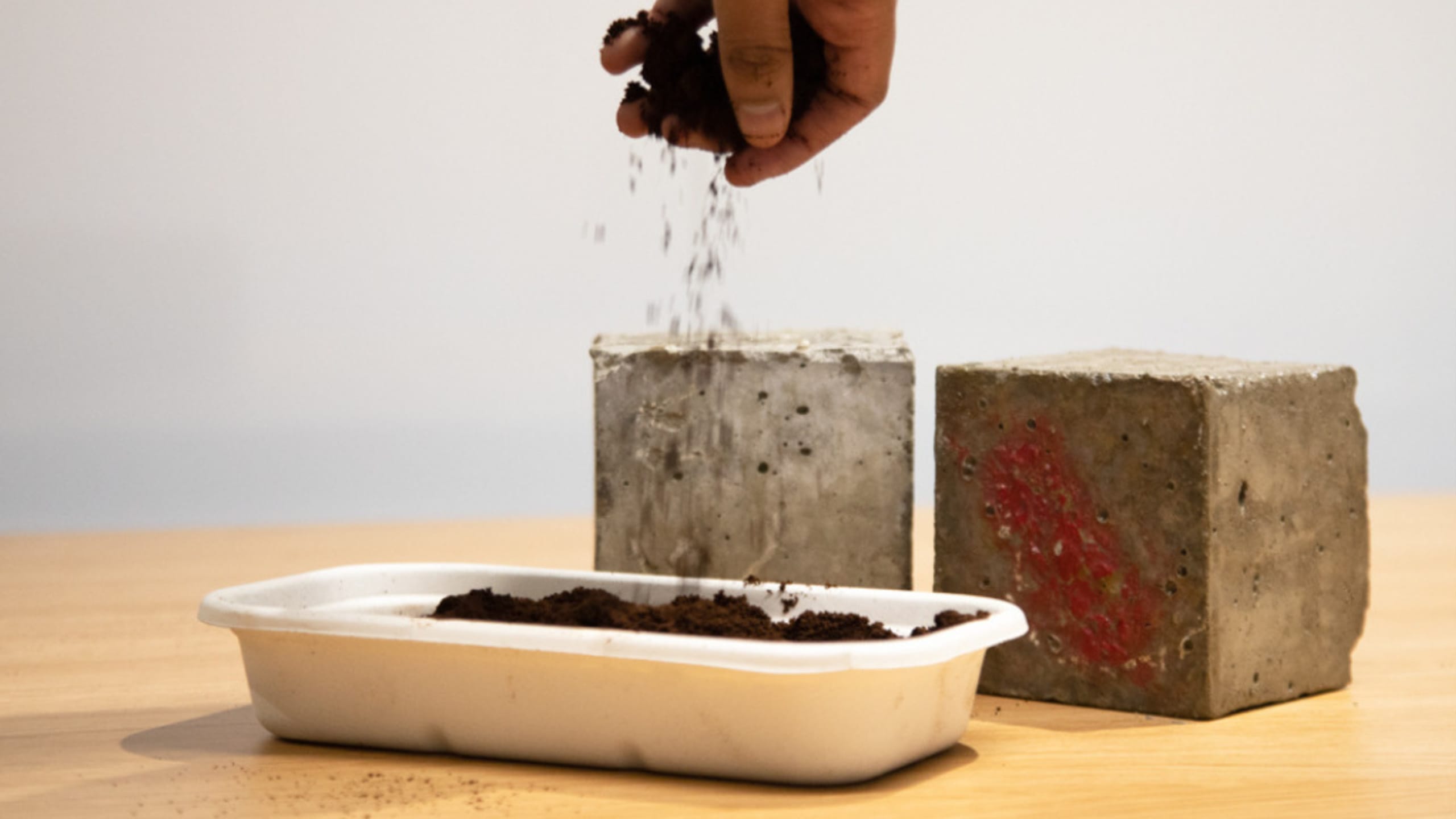 MILK. Material Lab - Coffee Biochar Concrete
